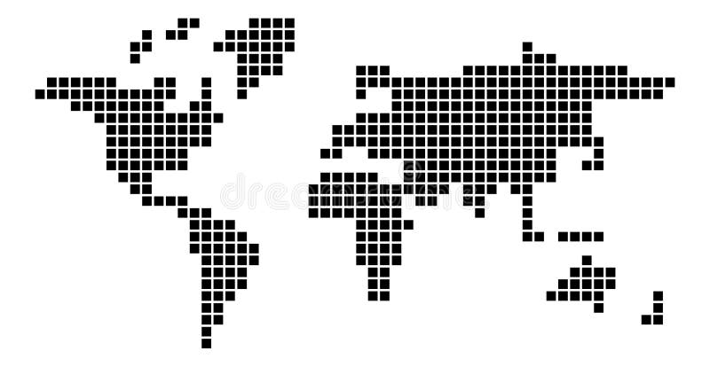 World Map of Squares. Simple Flat Vector Illustration Stock Vector ...