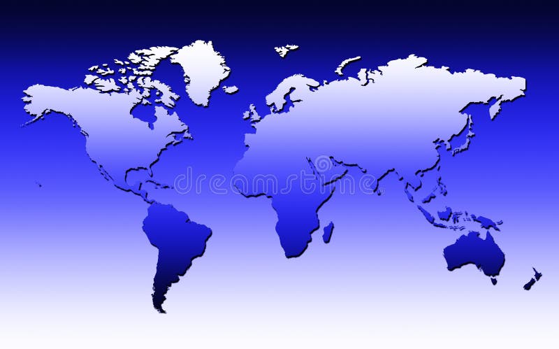 World Map In Blue Picture. Image: 4870645