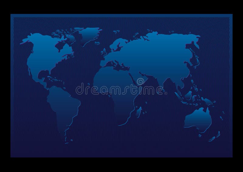 World map blue abstract stock vector. Illustration of cool - 6257627