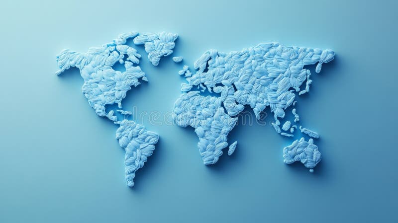 World Map on Blue Background for World Philosophy Day Celebration Stock ...
