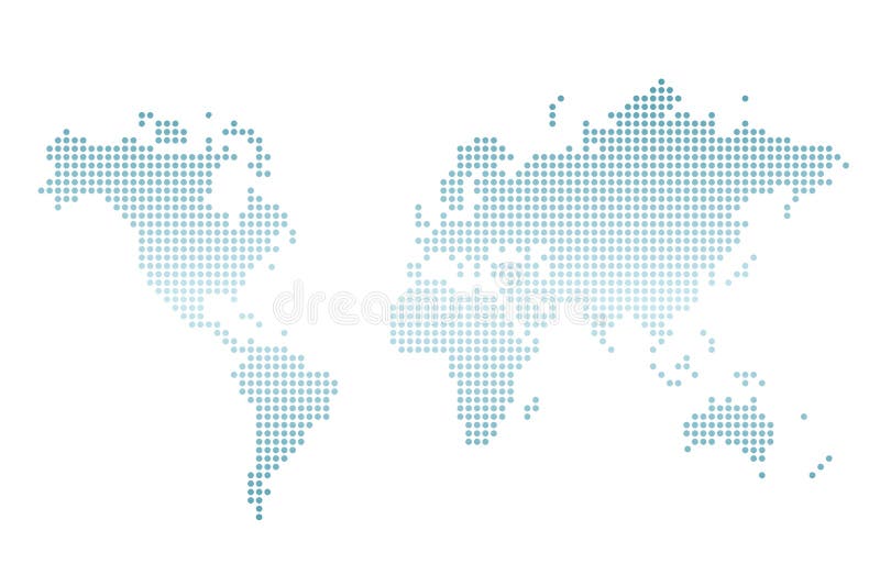 World Map Dotted Style Background Stock Vector - Illustration of style ...