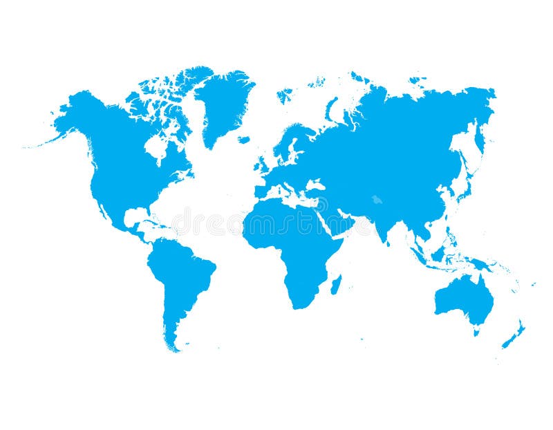 World Map blue sky Vector stock illustration. Illustration of brush ...