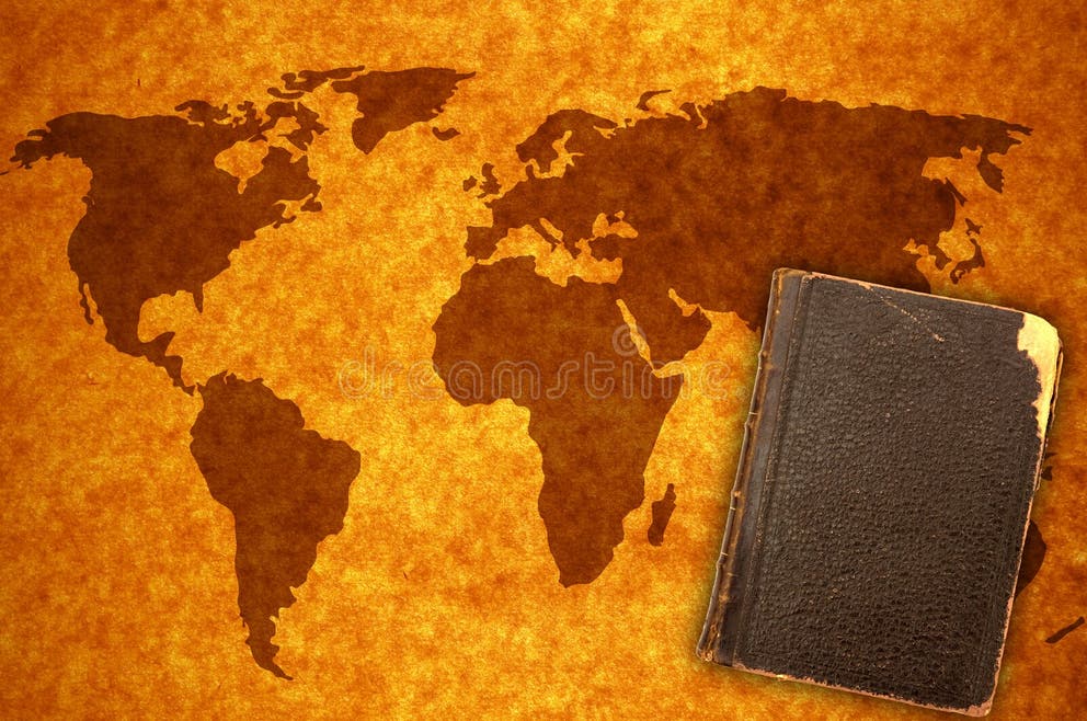 World map and book stock image. Image of library, abstract - 4440845