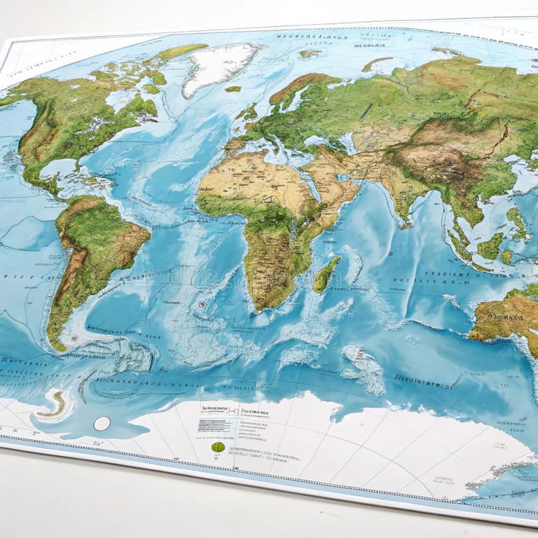 World Map with Both Hemispheres on One Sheet Stock Illustration ...