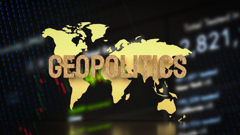The World Map on Business Chart Background for Geopolitics Concept 3d ...
