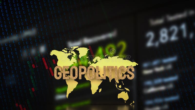 The World Map on Business Chart Background for Geopolitics Concept 3d ...