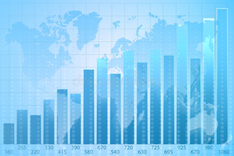 World Map. Business Chart Graph Stock Illustration - Illustration of ...