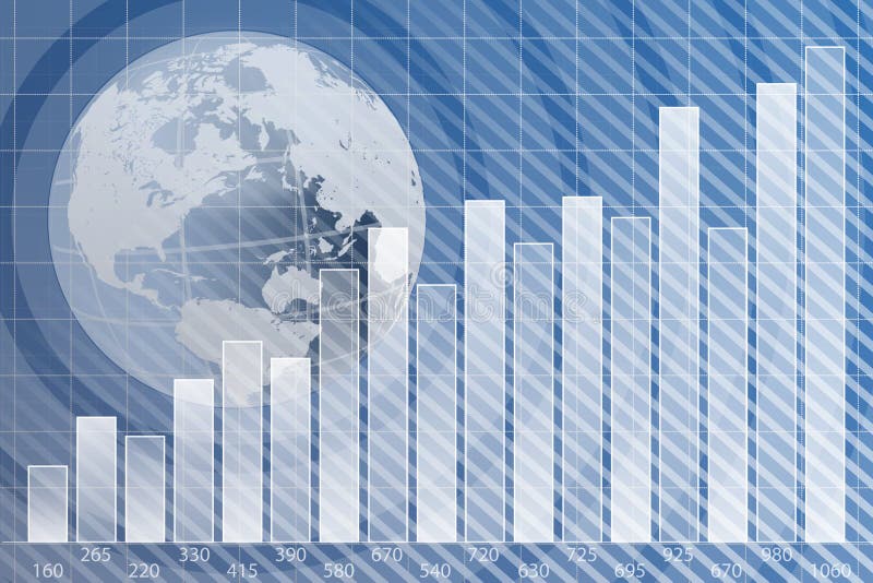 World Map. Business Chart Graph Stock Illustration - Illustration of ...