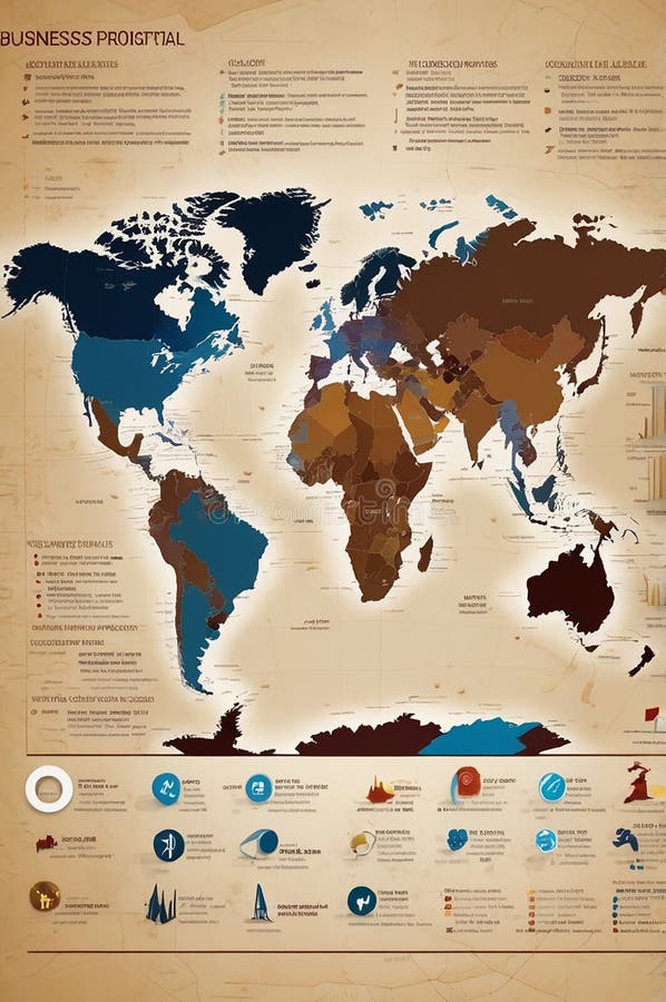 World Map Business Infographic Template Design Stock Illustration ...