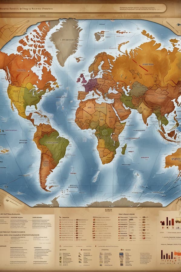World Map Business Infographic Template Design Stock Illustration ...