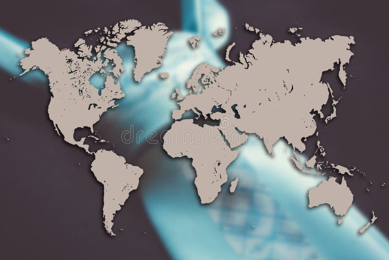 World Map on Business Suit Background Stock Image - Image of banner ...