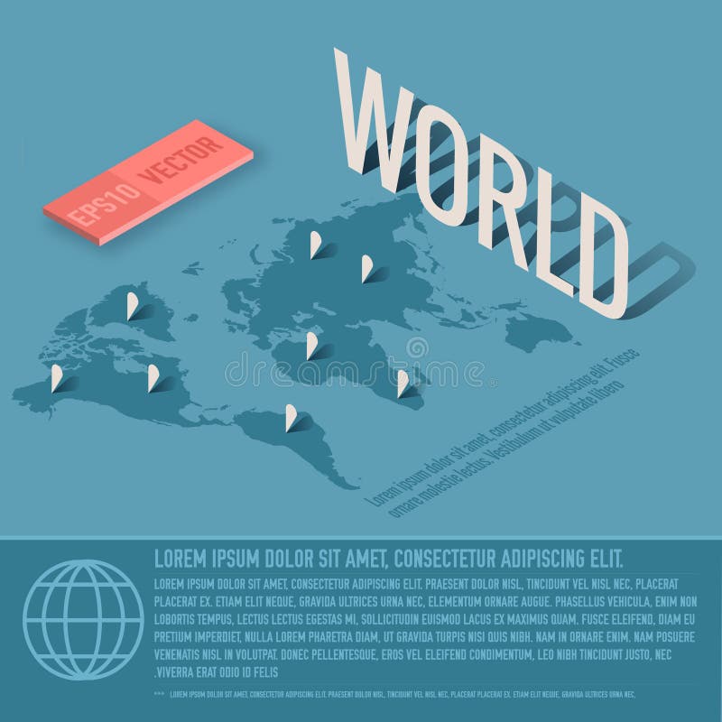 World Map Business Vector Background Concept. Stock Vector ...