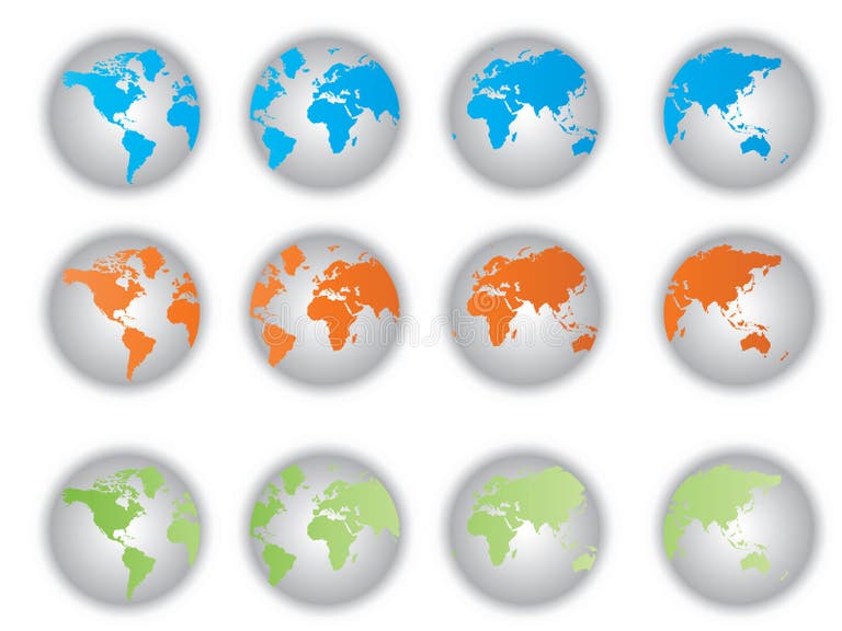 World Map buttons stock vector. Illustration of collage - 3996245