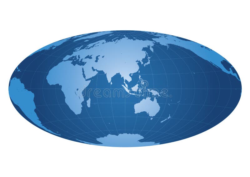 Asia Centered Vector World Map Stock Illustrations – 1,671 Asia ...