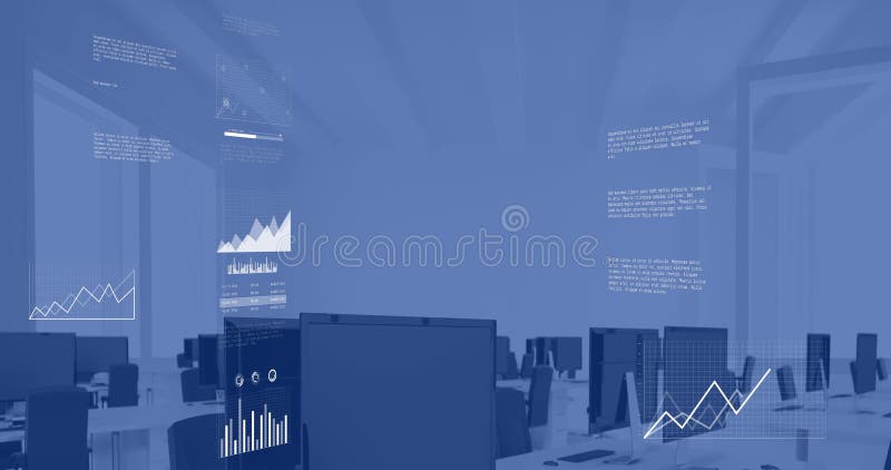 World Map, Charts and Graphs Processing Data Over Computers on Desks in ... World Map, Charts and Graphs Processing Data Over Computers on Desks in ...