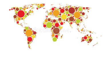 Color Circles World Map Pattern Stock Illustrations – 203 Color Circles ...