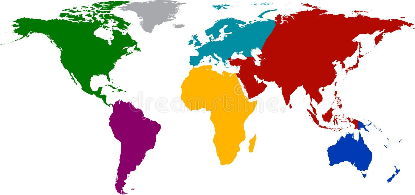 World Map Colorful Continents Atlas Stock Illustrations – 713 World Map ...