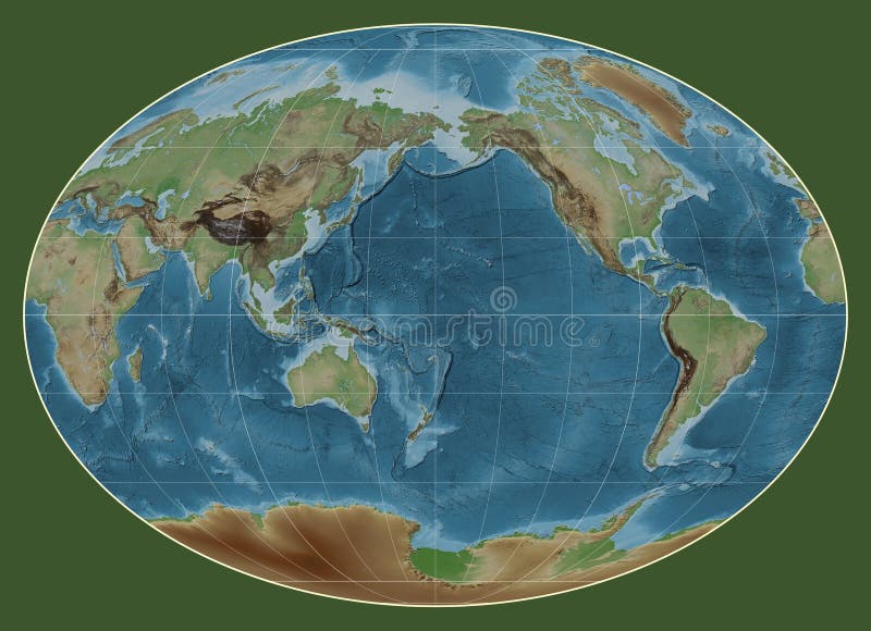 World Map. Colored Elevation. Fahey Projection. Meridian: 180 Stock ... World Map. Colored Elevation. Fahey Projection. Meridian: 180 Stock ...