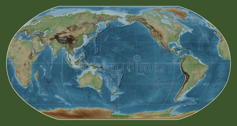 World Map. Colored Elevation. Robinson Projection. Meridian: 180 Stock ... World Map. Colored Elevation. Robinson Projection. Meridian: 180 Stock ...