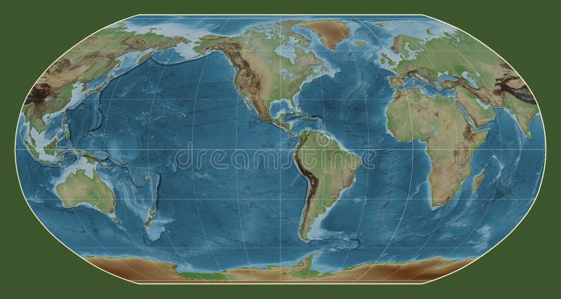 Robinson Projection World Map Stock Illustrations – 603 Robinson ...