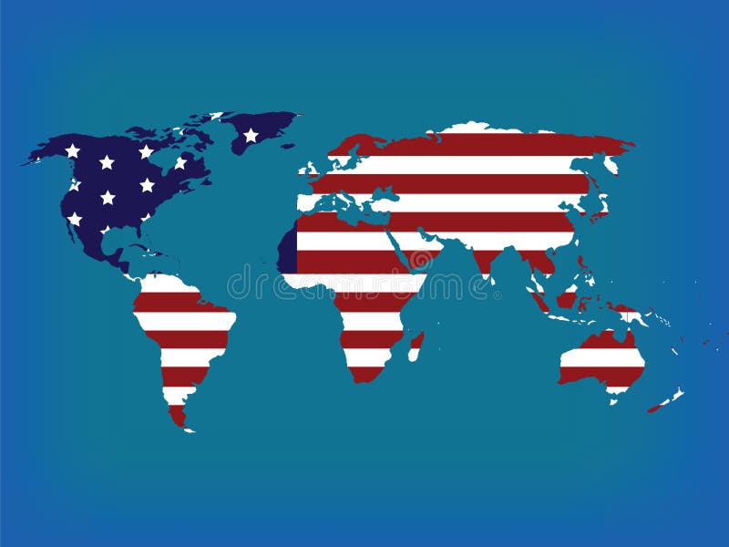 World map in colors stock vector. Illustration of nation - 10844130