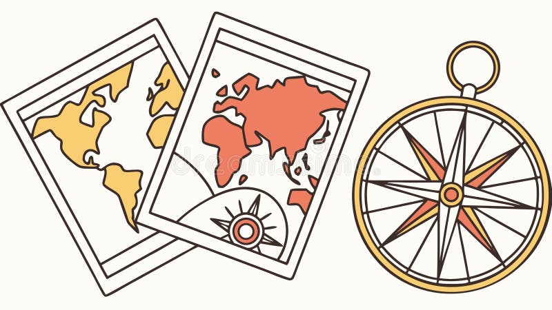 World Map Compass Rose Navigation Vector, Global Travel and Direction ...