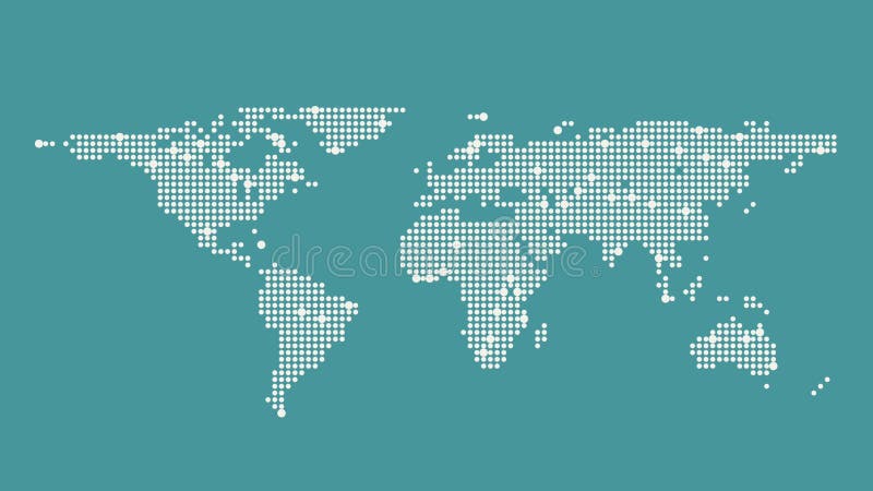 World Map Created with Dots on Blue Background Stock Footage - Video of ...
