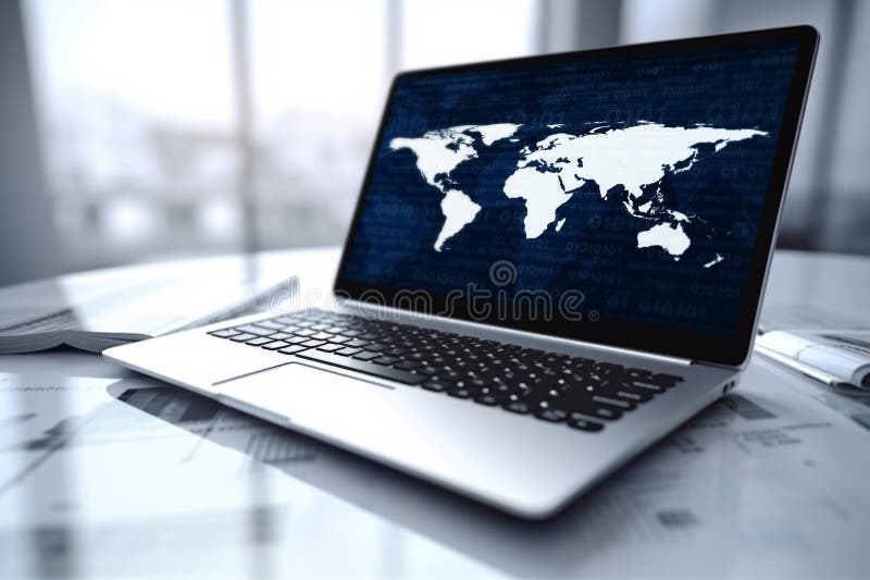 Business and Technology Communication Online Concept, Elements of this ...