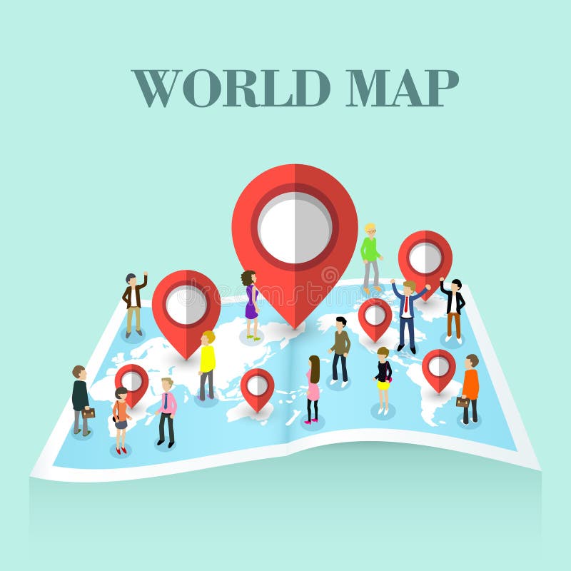 World map concept stock vector. Illustration of metaphor - 56583551
