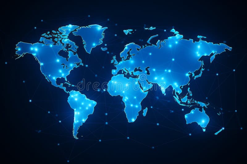 World Map, Conception of Internet and Connection. Beautiful ...