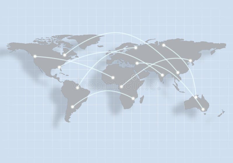 Modern Digital World Map Globalization Concept Vector