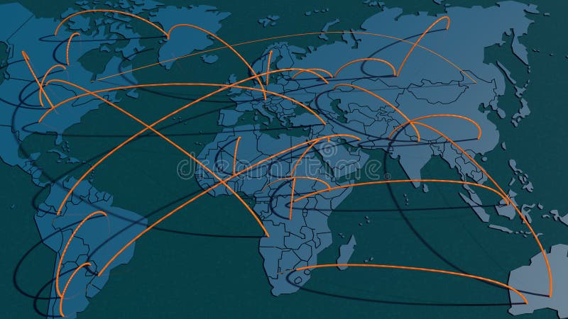 World map connect stock illustration. Illustration of line - 31459323