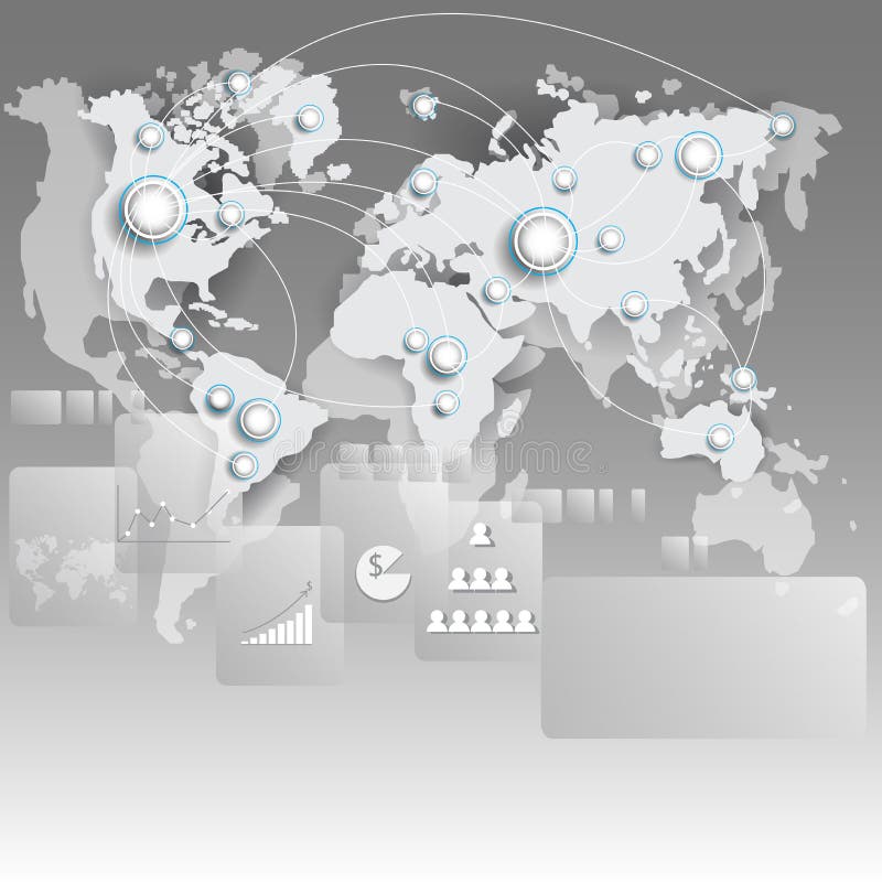 World map connection stock vector. Illustration of modern - 60431739