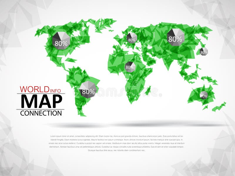 World map connection stock illustration. Illustration of earth - 44554107