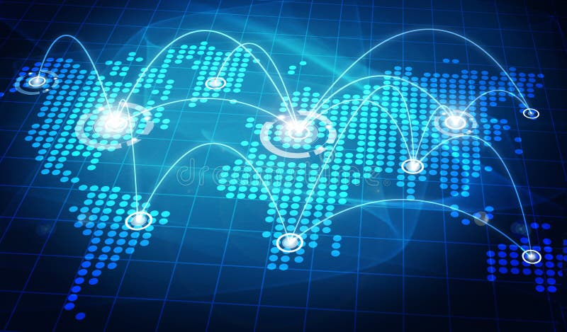 World Map with Connection Lines Stock Illustration - Illustration of ... World Map with Connection Lines Stock Illustration - Illustration of ...