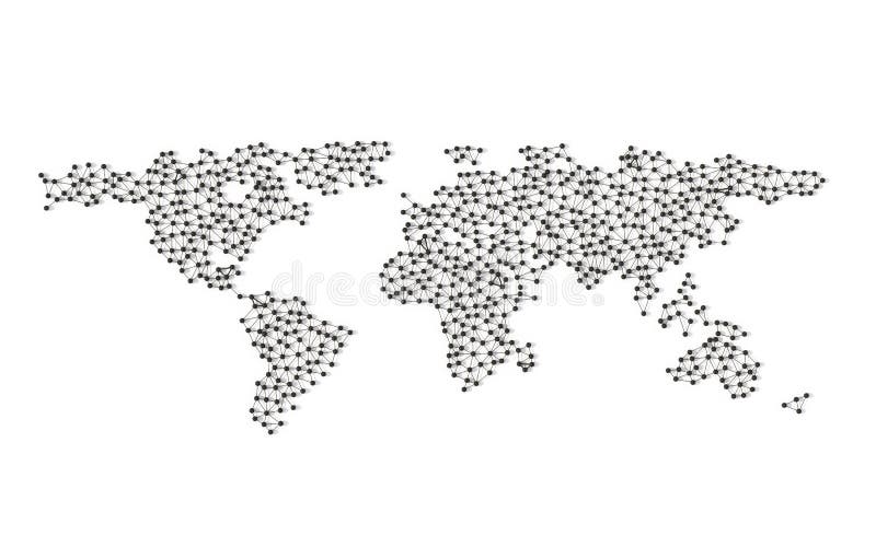 World Map, Connection Lines in Technology Concept Stock Illustration ... World Map, Connection Lines in Technology Concept Stock Illustration ...