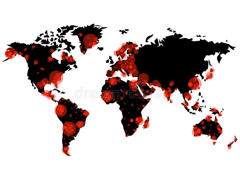 World Map of Coronavirus Pandemic. Covid-19. Covid Map. Disease ...