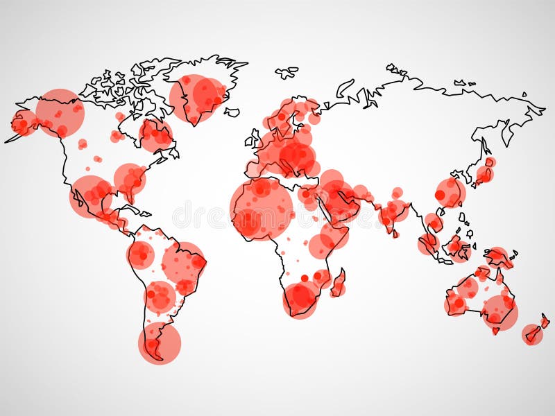 World Map of Coronavirus Pandemic. Covid-19. Covid Map. Disease ...
