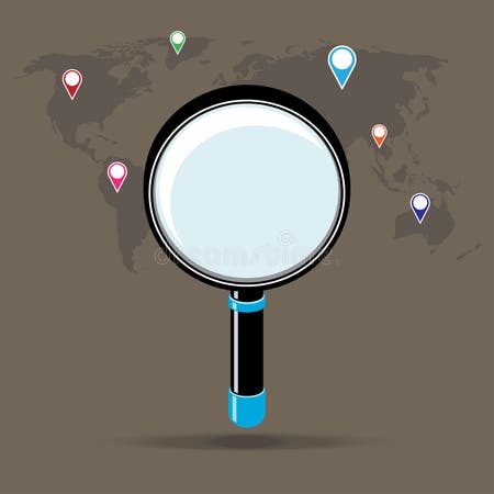 World Map Countries with Magnified. Stock Vector - Illustration of east ...