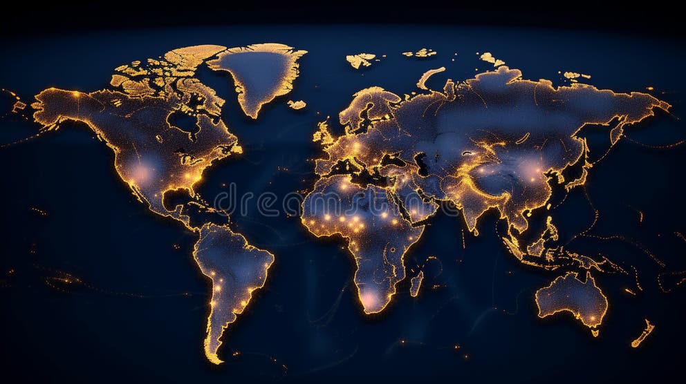 World Map with Country Labels. AI Generated Stock Photo - Image of ...