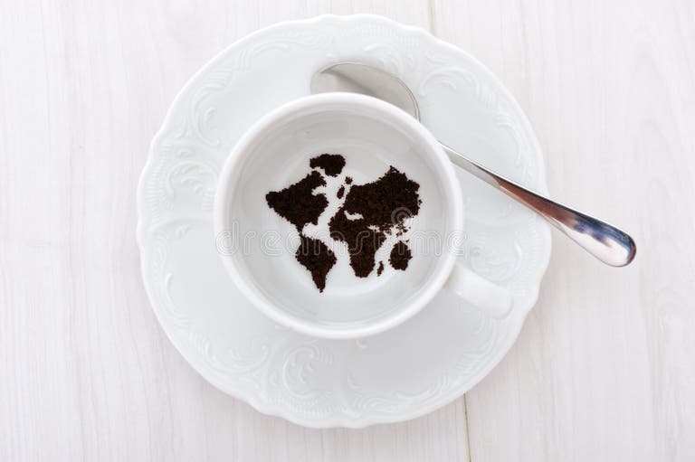 World map in cup stock image. Image of copy, globe, bean - 21970983