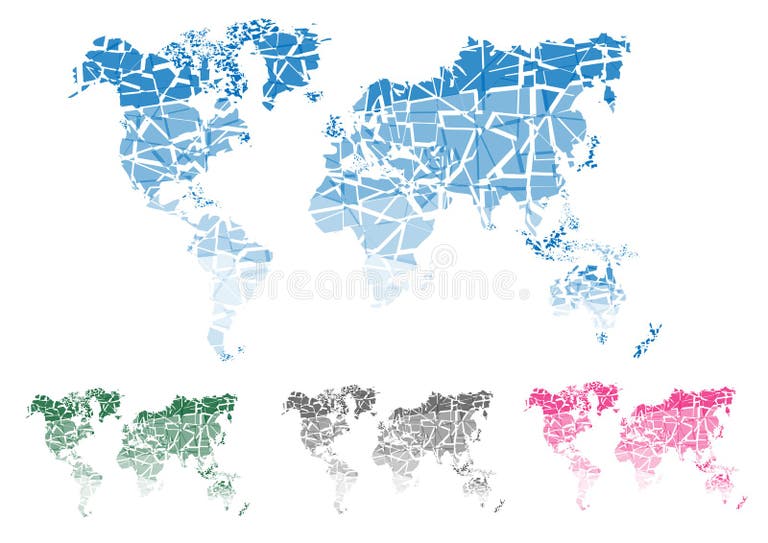 World Map. Cut Continents. Vector Illustration Stock Vector ...