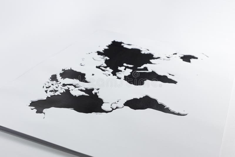World map. Cut out paper stock photo. Image of world - 60402040
