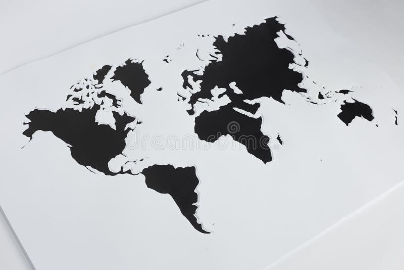 World map. Cut out paper stock photo. Image of paper - 60402046