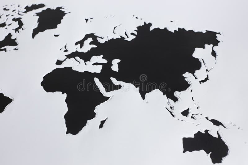 World map. Cut out paper stock photo. Image of europe - 60407976