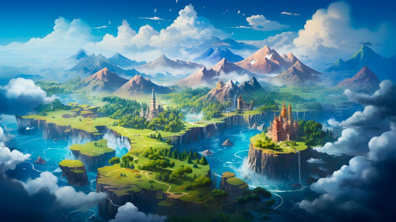 World map 3d cartoon stock illustration. Illustration of city - 307178213