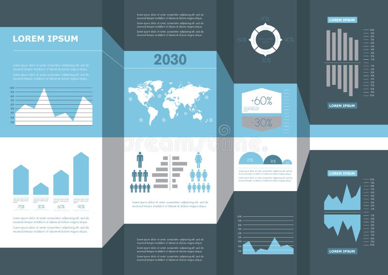 World Map and data summary stock vector. Illustration of design - 62762225
