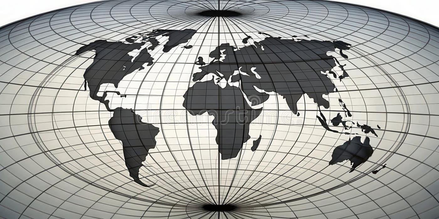 Spherical Map World Stock Illustrations – 2,657 Spherical Map World ...