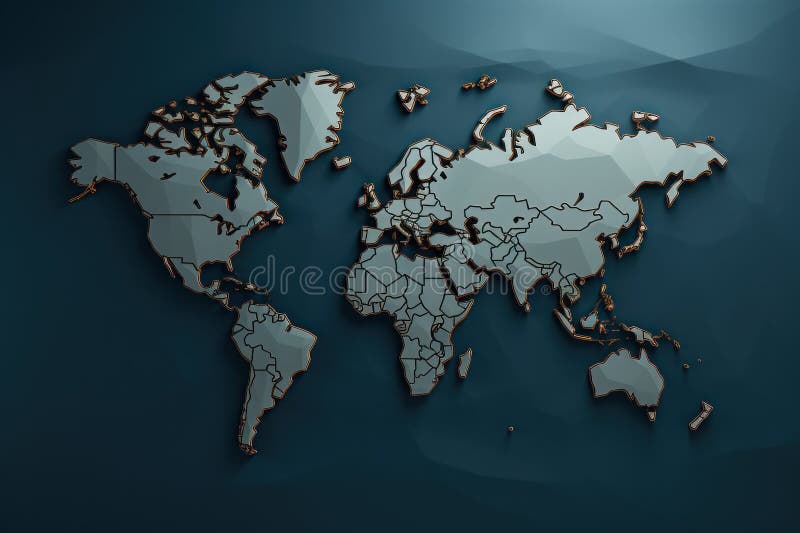 World Map Design High Resolution,empty Background. Generative AI Stock ...