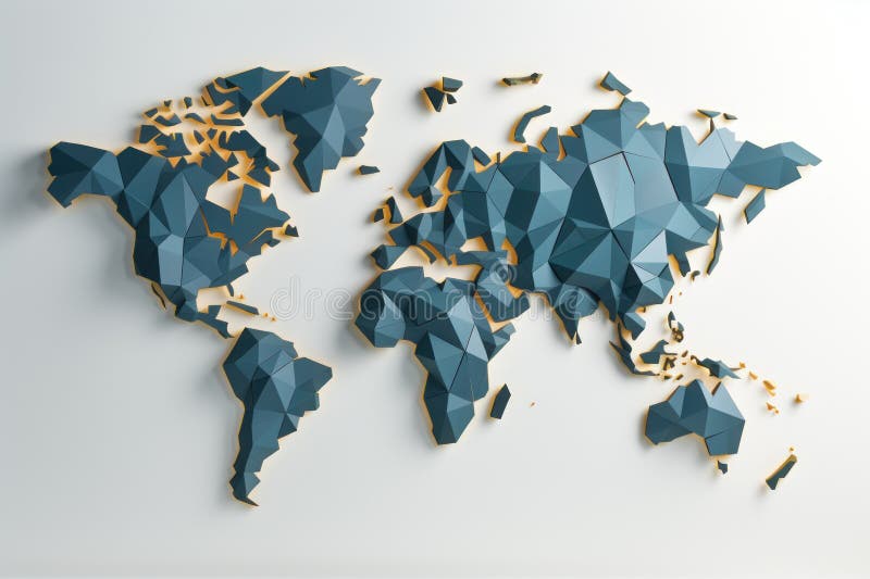 World Map Design High Resolution,empty Background. Generative AI Stock ...